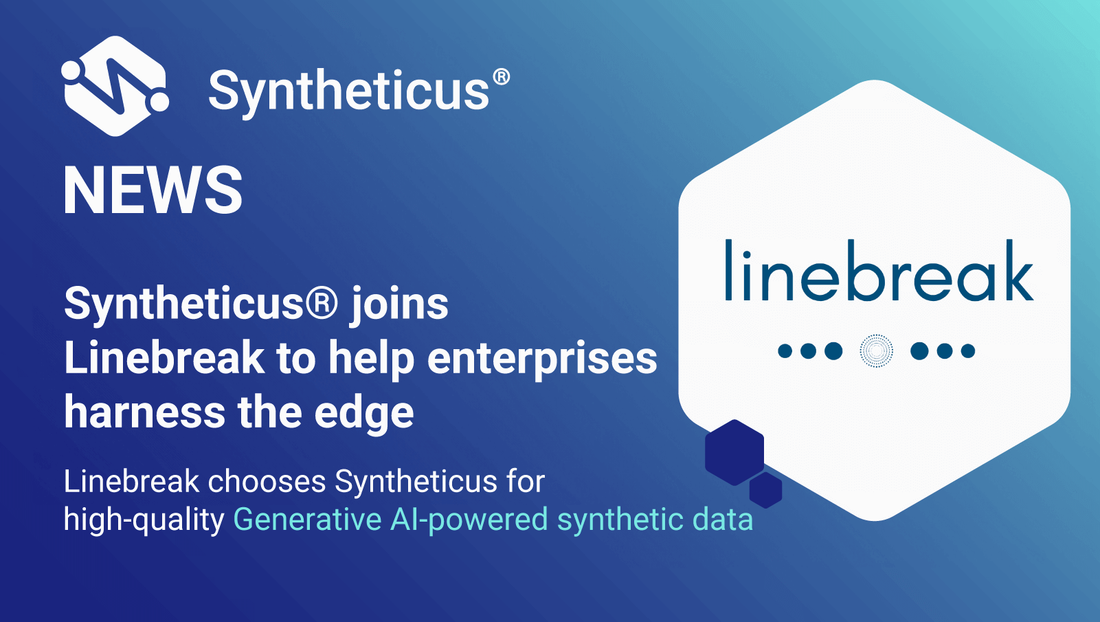 Linebreak chooses Syntheticus for AI-powered synthetic data